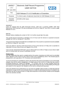 Browse Content - ESR Hub - NHS Electronic Staff Record